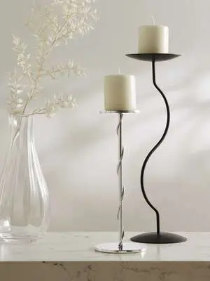 FOURTH STREET Spiral -tone Metal Candleholder