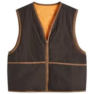 MERELY MADE Reversible Nylon Vest - Brown