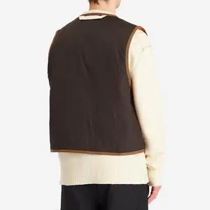 MERELY MADE Reversible Nylon Vest - Brown