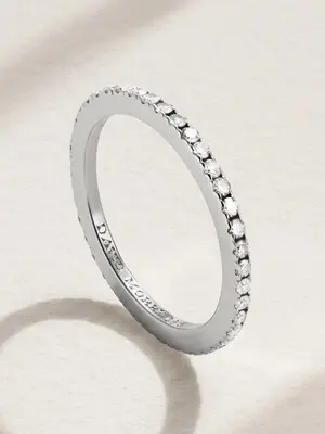 DAVID MORRIS Platinum Diamond Eternity Ring - Silver