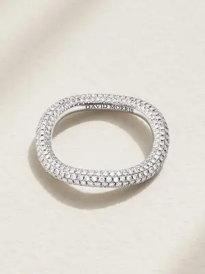 DAVID MORRIS 18-karat White Gold Diamond Eternity Ring - Silver
