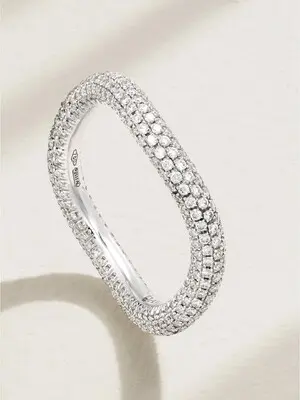 DAVID MORRIS 18-karat White Gold Diamond Eternity Ring