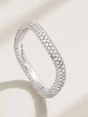 DAVID MORRIS 18-karat White Gold Diamond Eternity Ring