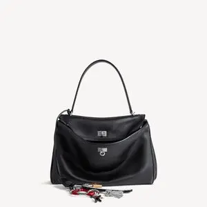 Balenciaga Rodeo Handbag With Charm - Black
