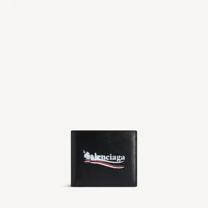 Balenciaga Cash Square Folded Wallet - Black
