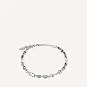 Balenciaga Tags Carabiner Necklace - Silver