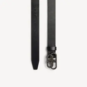 Balenciaga Bb Thin Belt - Black