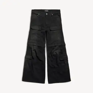 Balenciaga Flared Cargo Pants - Black