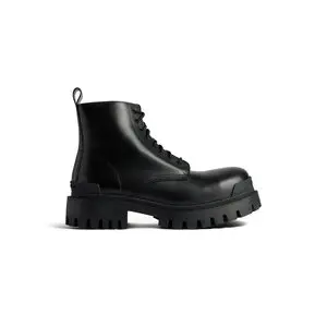 Balenciaga Strike Lace-up Boots - Black