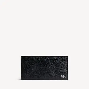 Balenciaga Monaco Vertical Long Wallet - Black