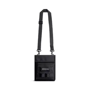 Balenciaga Army Pouch With Strap Small - Black | Editorialist