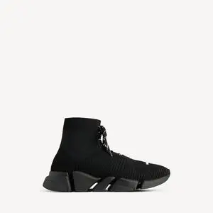 Balenciaga Speed 2.0 Lace-up Recycled Knit Sneakers - Black