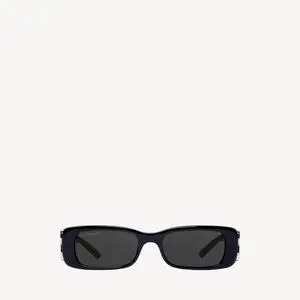 Balenciaga Dynasty Rectangle Sunglasses - Black