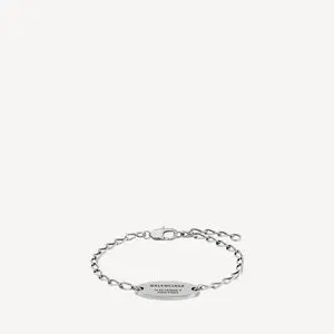 Balenciaga Everyday Chain Bracelet In Brass - Silver