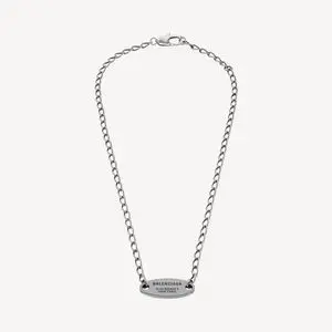 Balenciaga Balenciaga Everyday Necklace In Antique Silver Brass Silver