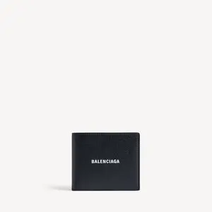 Balenciaga Cash Square Folded Wallet - Black