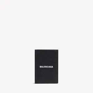 Balenciaga Cash Vertical Bifolded Wallet - Black