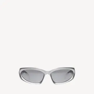 Balenciaga Swift Oval Sunglasses - Silver