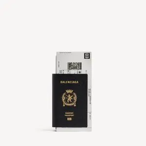 Balenciaga Passport Long Wallet 1 Ticket - Black
