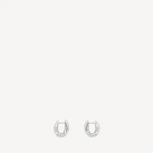 Balenciaga Loop Xxs Earrings - Silver