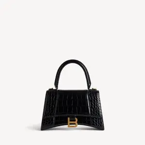 Balenciaga Hourglass Handbag Small - Black