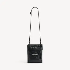 Balenciaga Explorer Pouch With Strap - Black