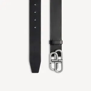 Balenciaga Bb Extra Large Belt - Black