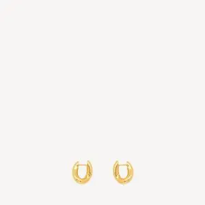 Balenciaga Loop Xxs Earrings In Brass - Gold
