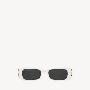 Balenciaga Dynasty Rectangle Sunglasses - White