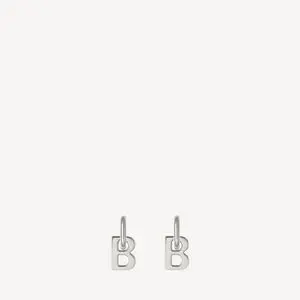 Balenciaga B Chain Xs Earrings - Silver