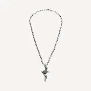 Balenciaga Goth Snake Necklace - Silver