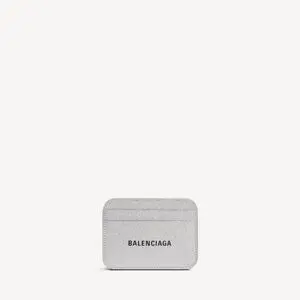 Balenciaga Cash Card Holder Sparkling Fabric - Silver