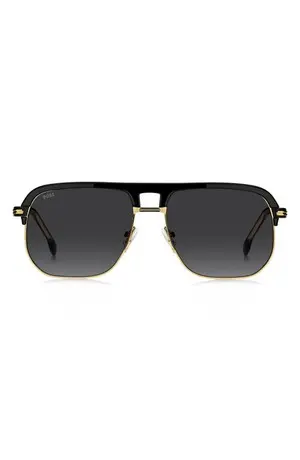 BOSS 59mm Gradient Square Sunglasses