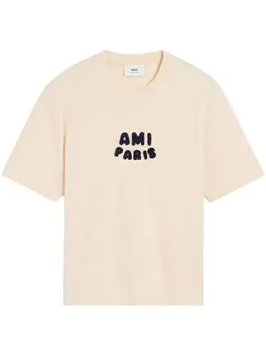 AMI Paris Logo-patch T-shirt