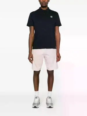 Stone Island Compass-motif Polo Shirt - Blue