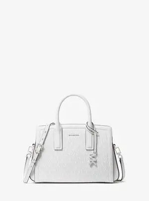 Michael Kors Laila Small Signature Logo Satchel - Grey