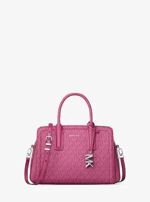 Michael Kors Laila Small Signature Logo Satchel - Pink