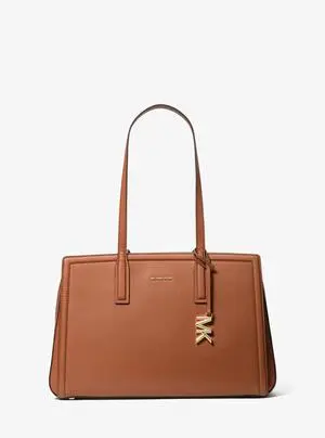 Michael Kors Laila Medium Leather Tote Bag - Brown