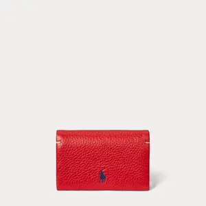 Ralph Lauren Polo Play Leather Snap Card Case - Cherry