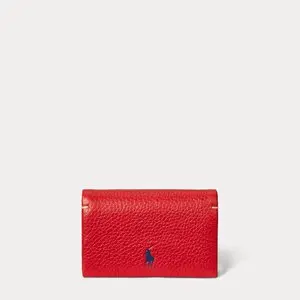 Ralph Lauren Polo Play Leather Snap Card Case - Cherry