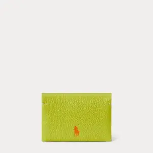 Ralph Lauren Polo Play Leather Snap Card Case - Limeade