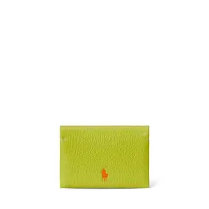 Ralph Lauren Polo Play Leather Snap Card Case - Limeade