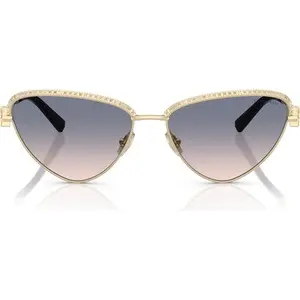 Tiffany & Co. 59mm Irregular Sunglasses - Gold/ Blue