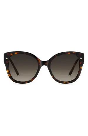 Carolina Herrera 55mm Butterfly Sunglasses - Havana/ Brown Sf