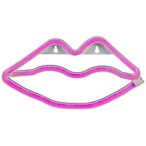 NORTHLIGHT Led Lips Neon Lighted Wall Art10.5" - Pink