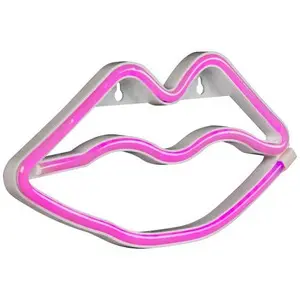 NORTHLIGHT Led Lips Neon Lighted Wall Art10.5"