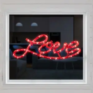 NORTHLIGHT 17" Lighted Love Valentine's Day Window Silhouette