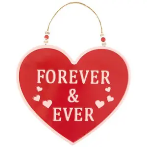 NORTHLIGHT Forever And Ever Valentine's Day Wall Decoration13.75 - Red