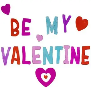 NORTHLIGHT Set Of 5 Double Sided Valentine's Day Gel Window Clings