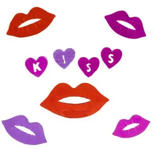 NORTHLIGHT Set Of 5 Double Sided Valentine's Day Gel Window Clings